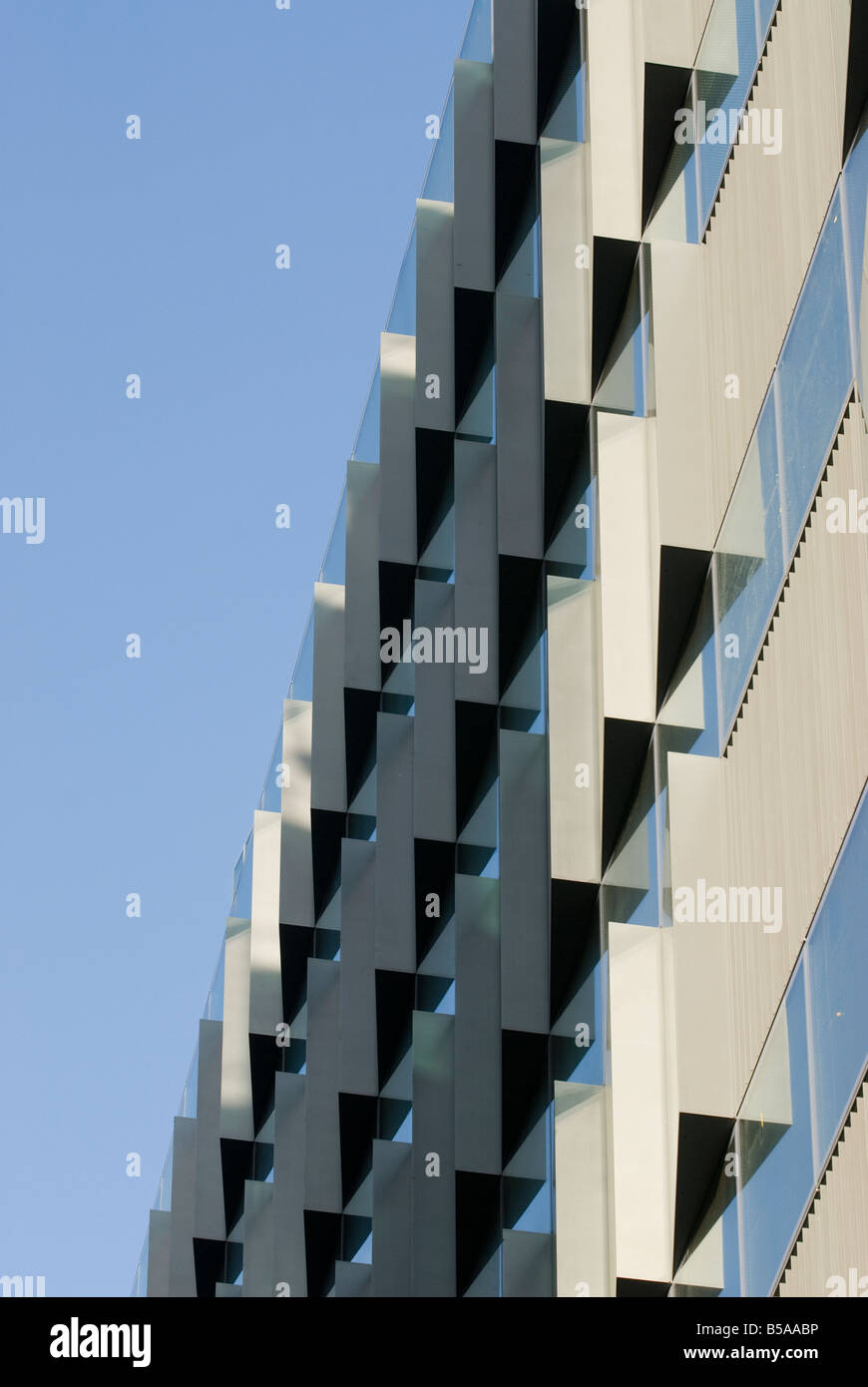 Abstract detail of the Ropemaker Building, Ropemaker Street, London EC2 ...