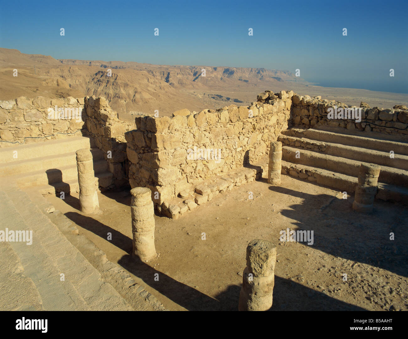 The synagogue, Masada, UNESCO World Heritage Site, Israel, Middle East ...