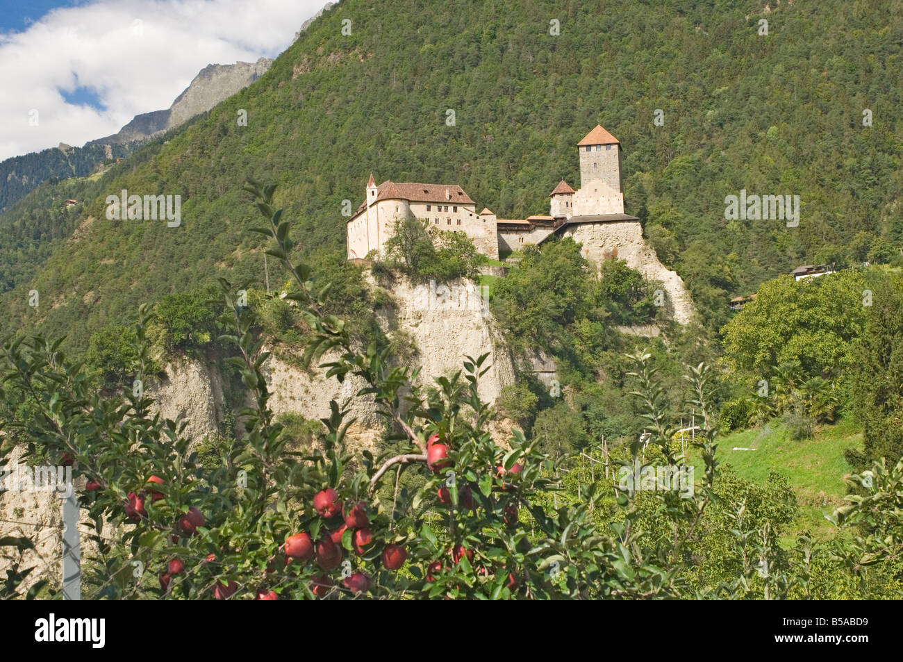 The 12th century Castel Tirolo, now a museum, Merano, Sud Tyrol ...