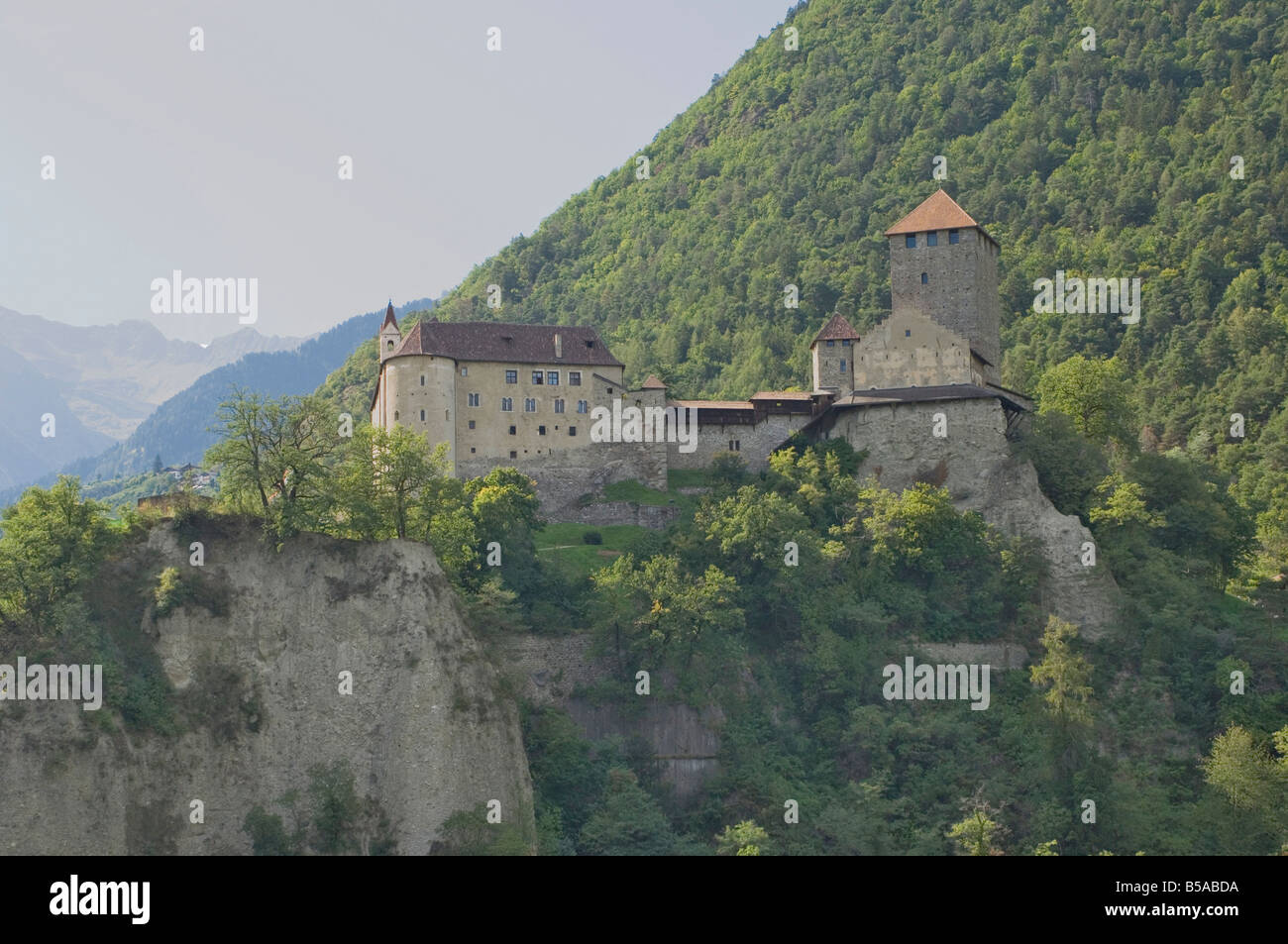 The 12th century Castel Tirolo, now a museum, Merano, Sud Tyrol ...