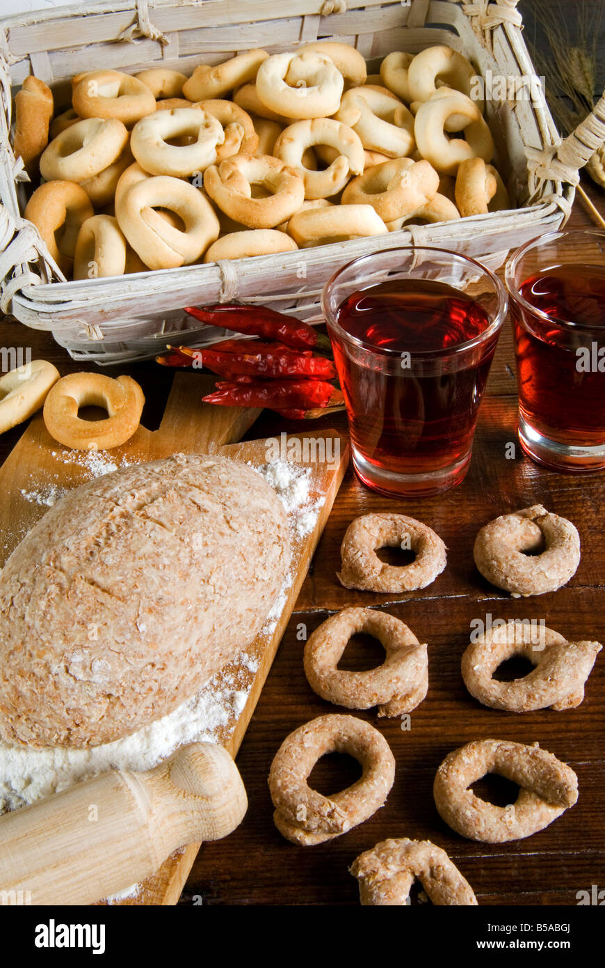 Tarallucci or Taralli, bread from Puglia, Italy, Europe Stock Photo - Alamy