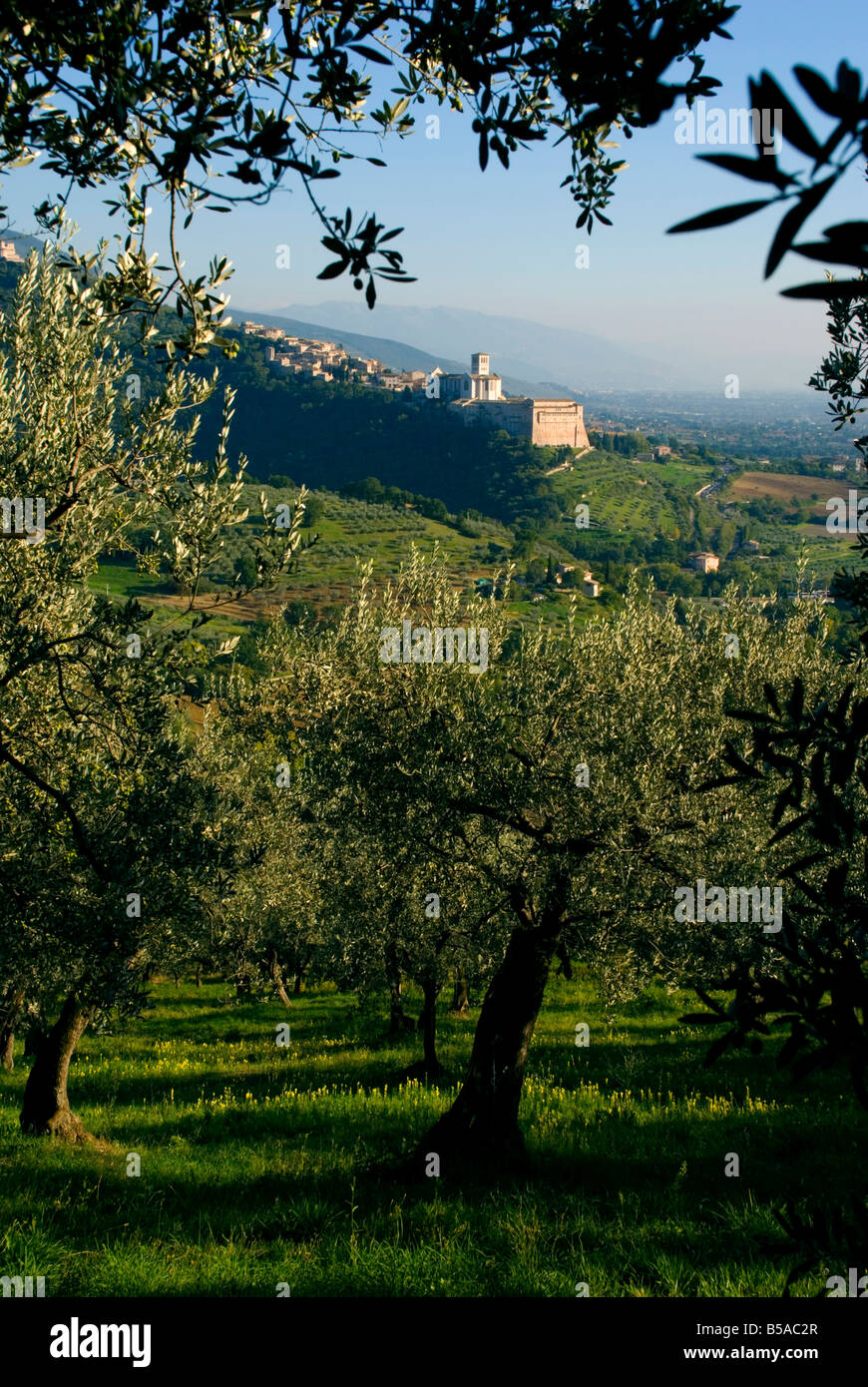 View of Church of San Francesco, Assisi, UNESCO World Heritage Site ...