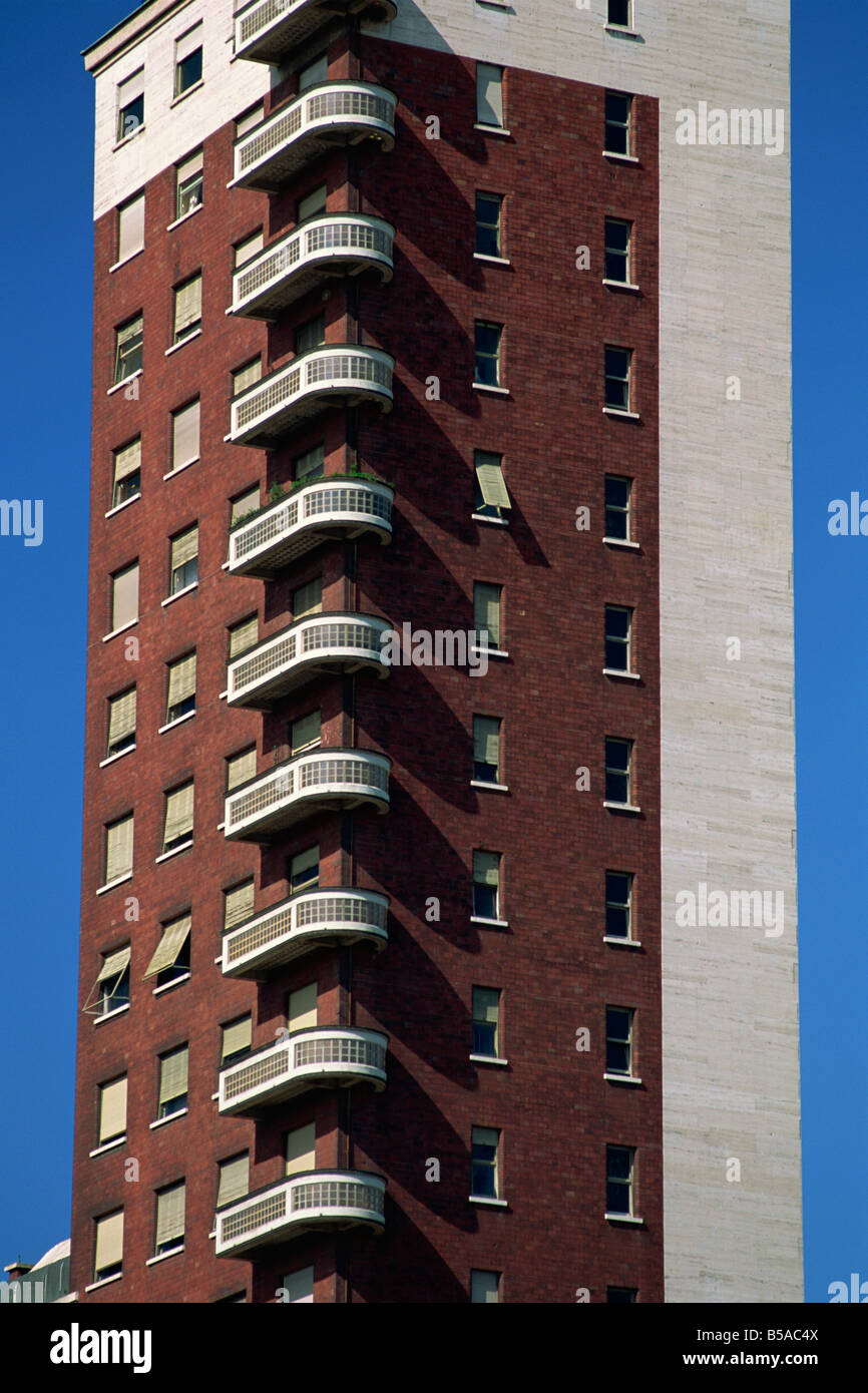 Apartment block built post war in the centre of the city of Turin ...