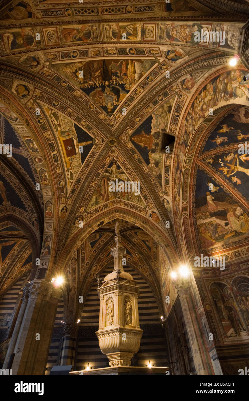 Baptistry of the Duomo (Cathedral), Siena, Tuscany, Italy, Europe Stock ...