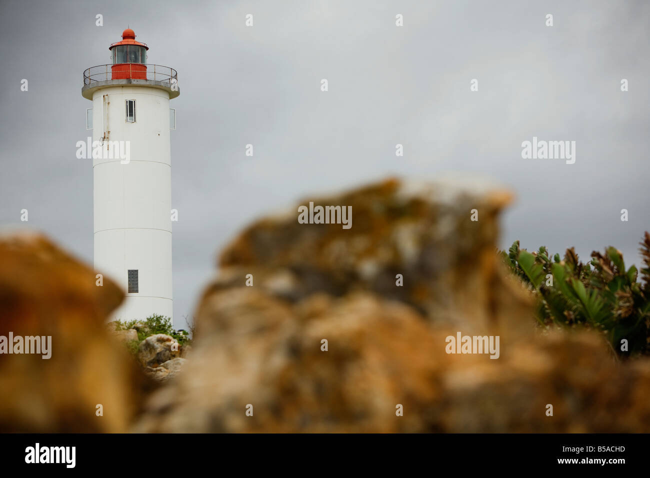 Northsand Bluff Lighthouse in Port Edward on South Africa's east coast ...