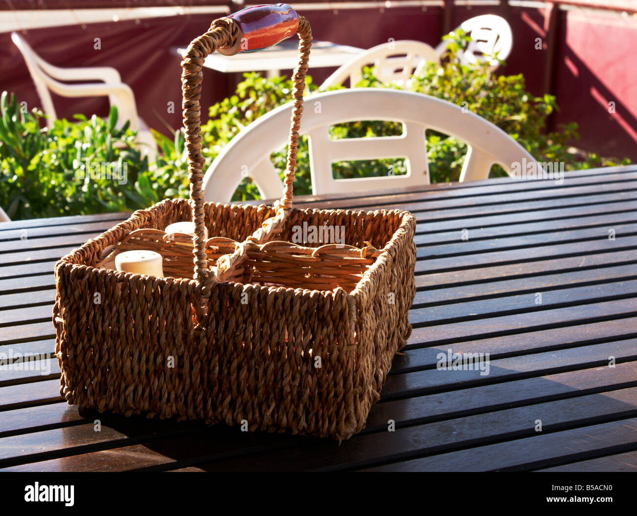 A basket on a table Stock Photo - Alamy