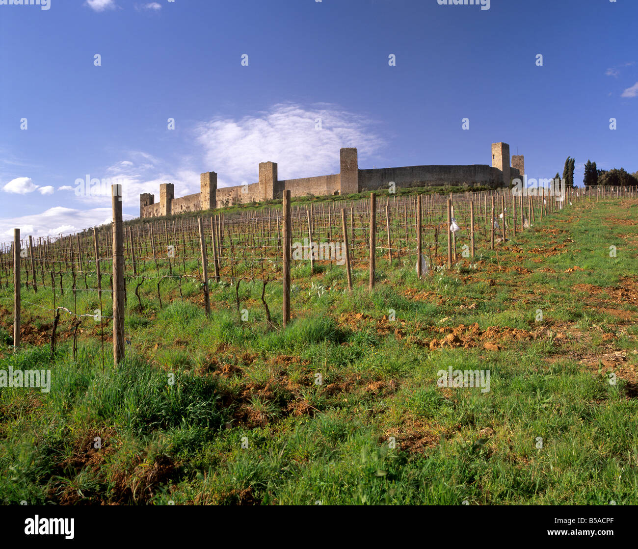 Monteriggioni, a fortified medieval town with 14 towers, Siena, and ...