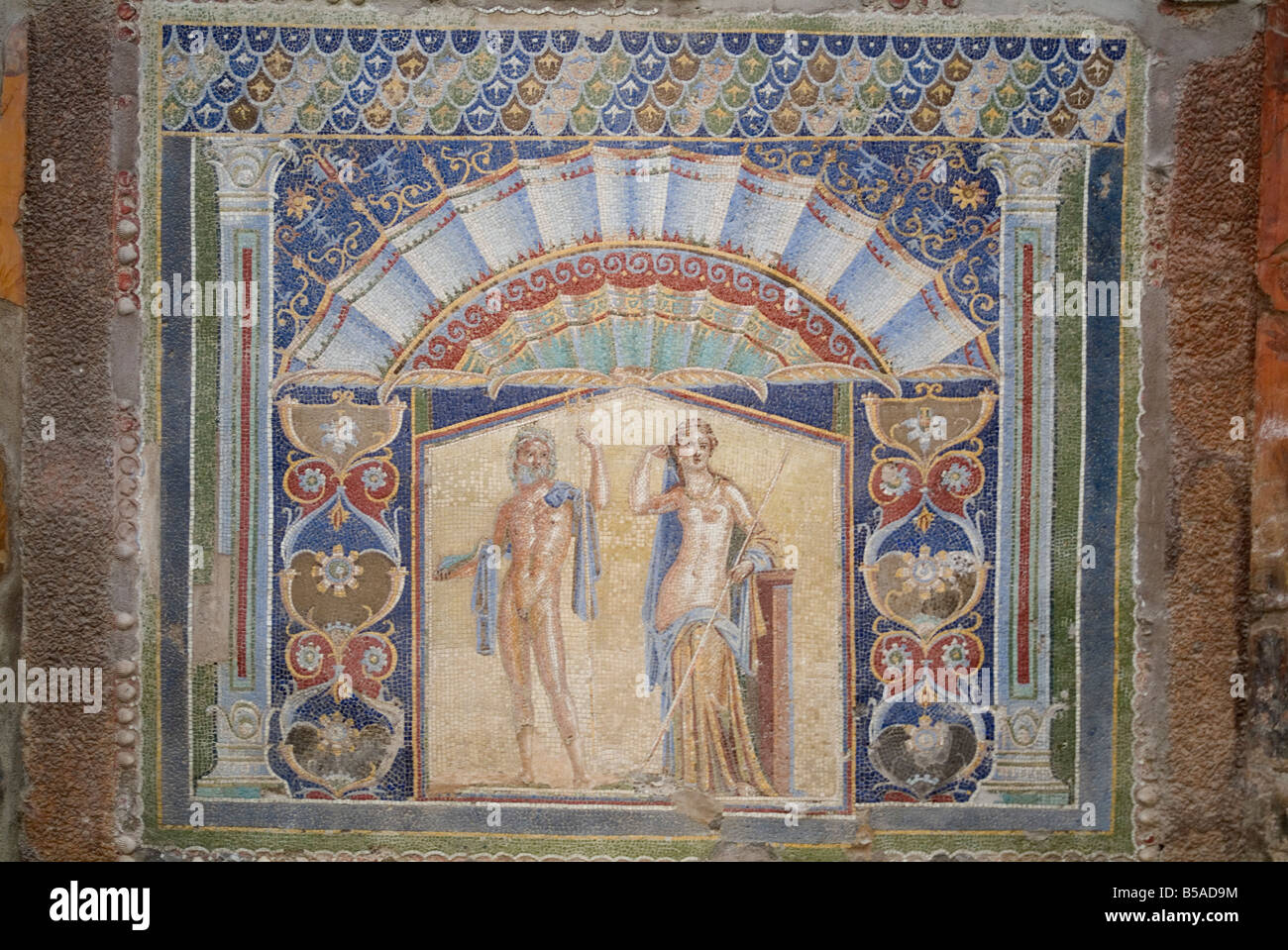 Mosaic from the House of Neptune and Amphitrite, at Herculaneum, Mount ...