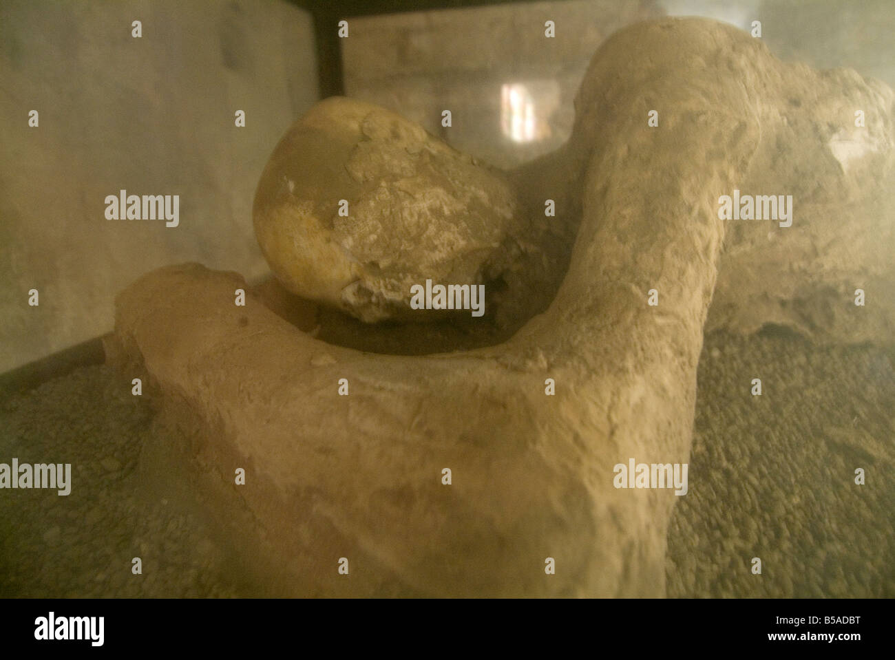 Plaster cast of the inhabitants buried during the volcanic eruption of ...