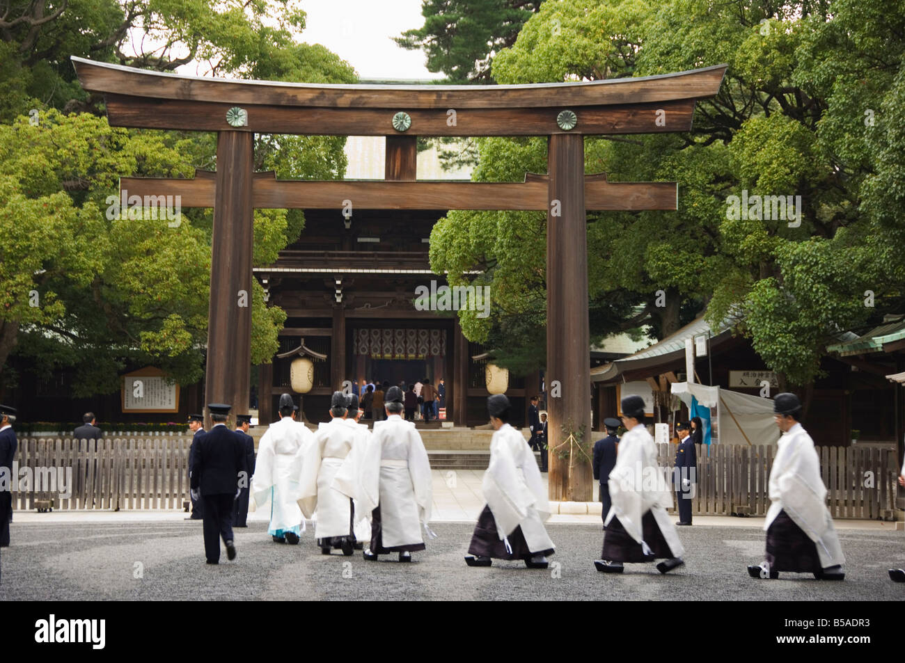 Procession of temple priests on Culture Day Holiday at Meiji Shrine ...