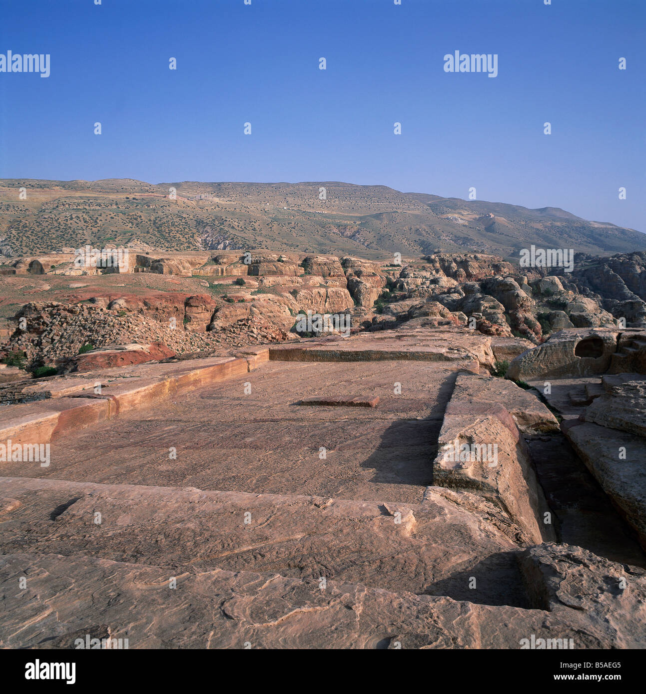 The Nabatean sacrificial altar used for worship of the god Dushara in ...