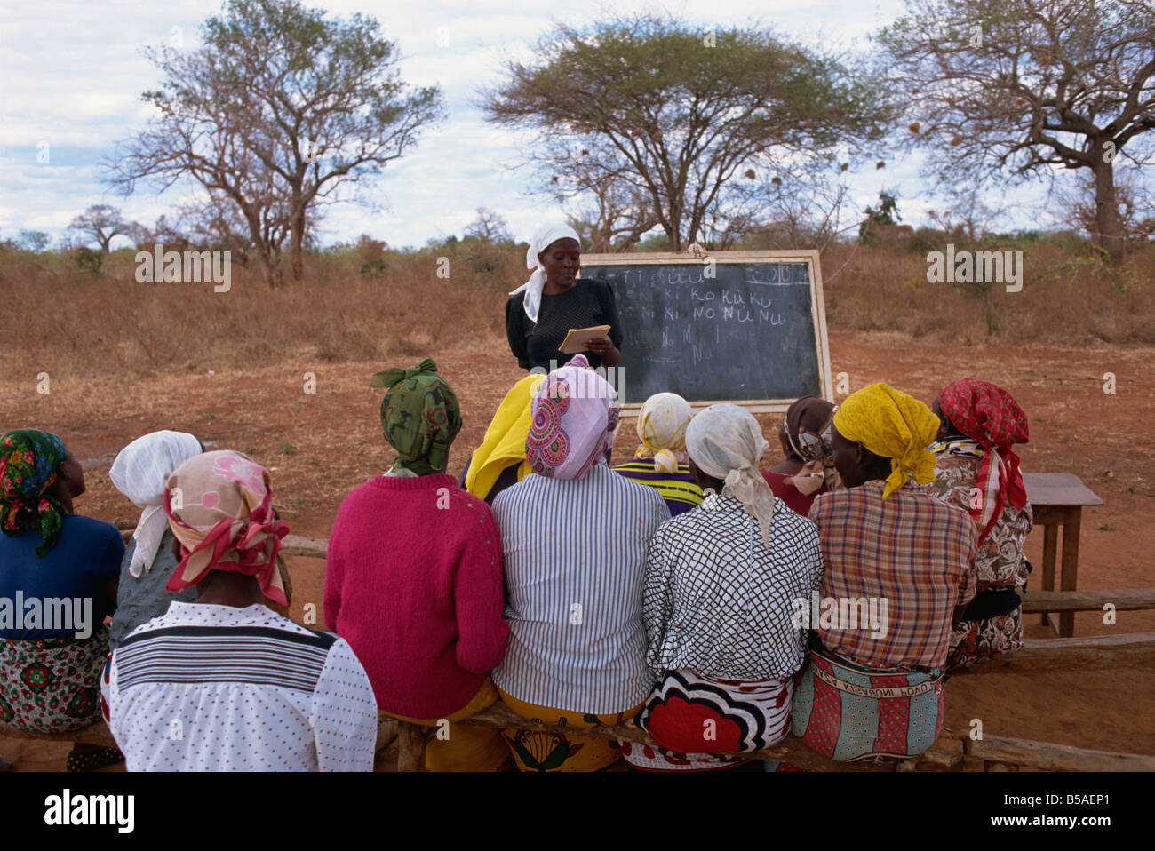 Adult literacy class, Kibwezi, Kenya, East Africa, Africa Stock Photo ...