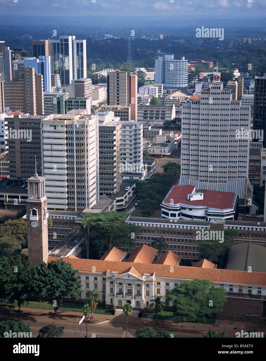 Aerial view over Nairobi Kenya Africa I Vanderharst Stock Photo - Alamy