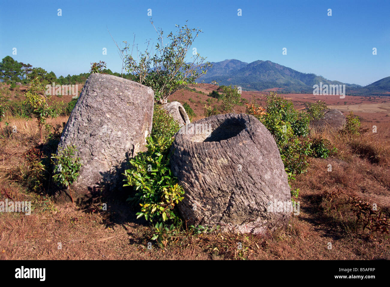 The 2000 year old Plain of Jars, Xieng Khuang Province, Phonsavan, Laos ...