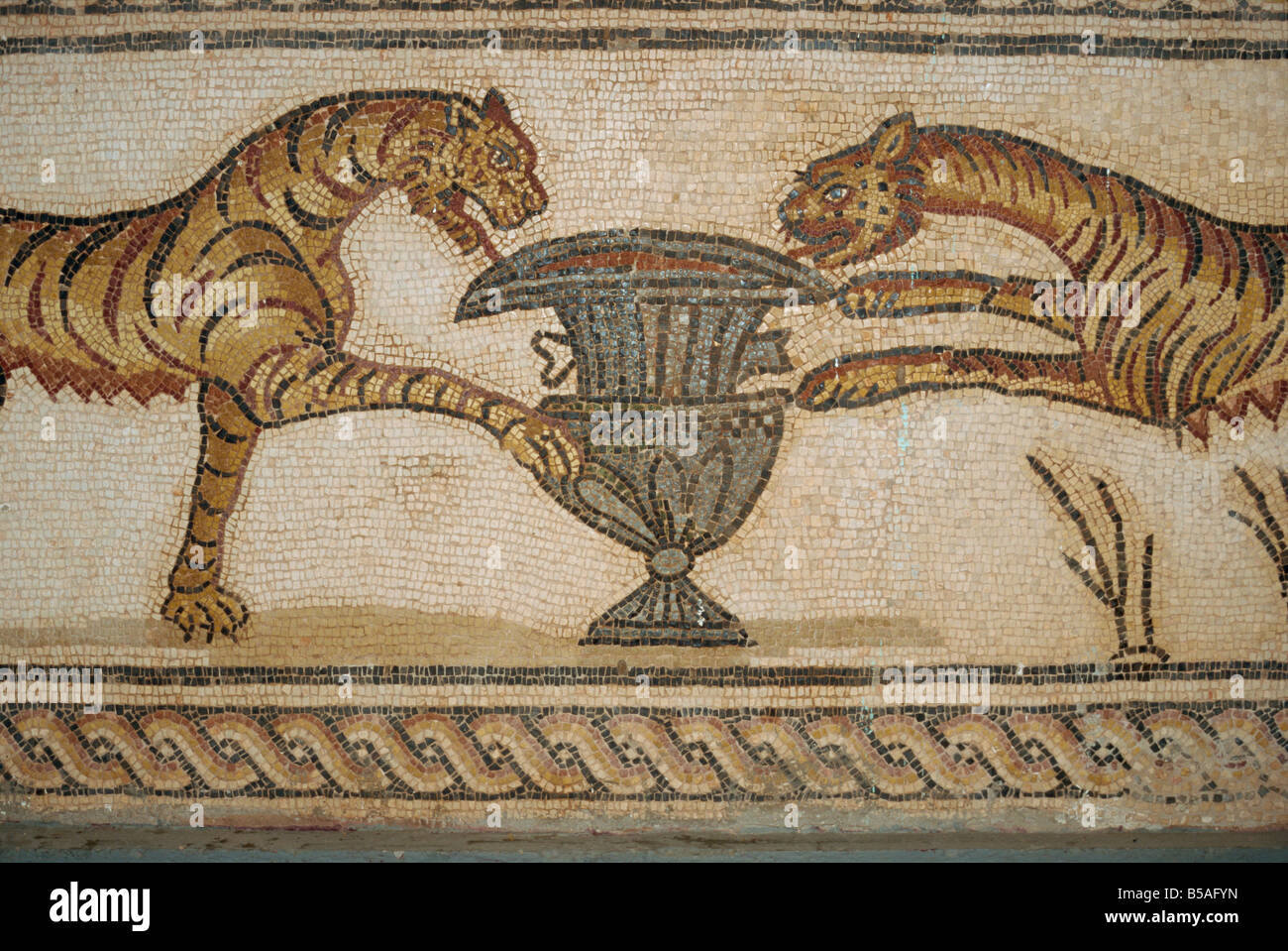 Mosaic in museum Tolmeita Libya North Africa Africa Stock Photo - Alamy
