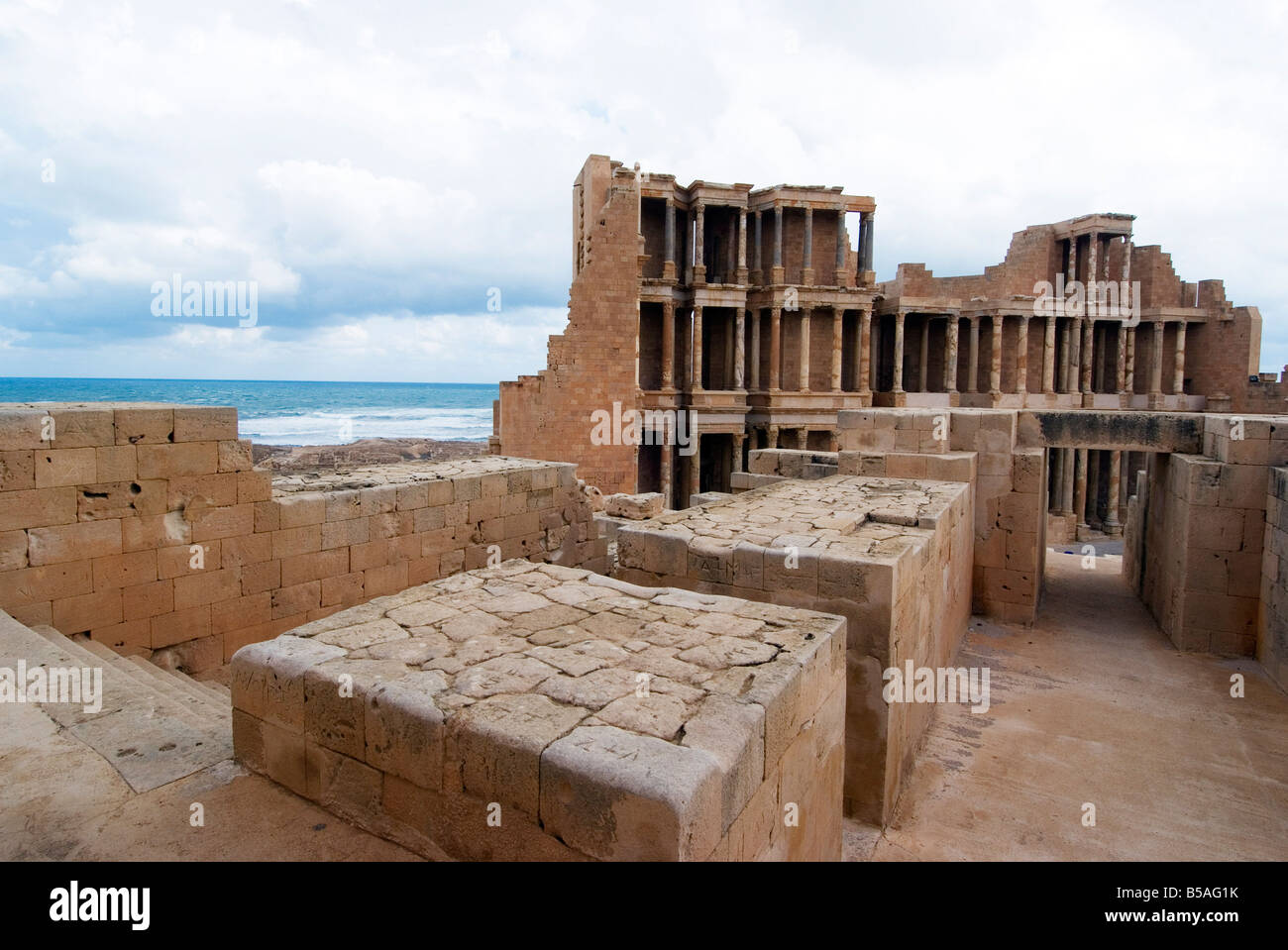 Theatre, Roman site of Sabratha, UNESCO World Heritage Site, Libya, North Africa, Africa Stock ...