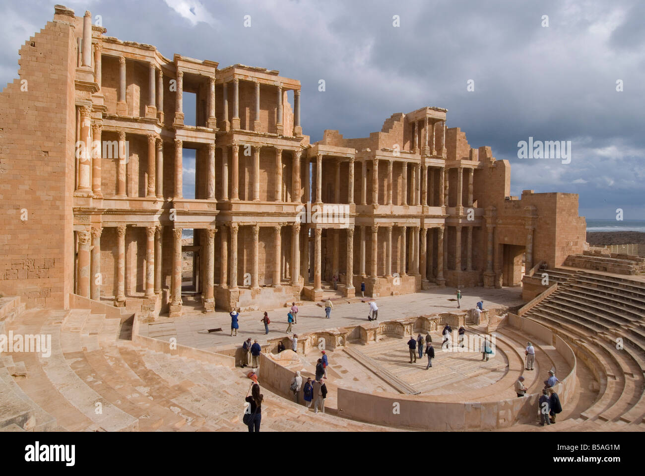 Theatre, Roman site of Sabratha, UNESCO World Heritage Site, Libya, North Africa, Africa Stock ...