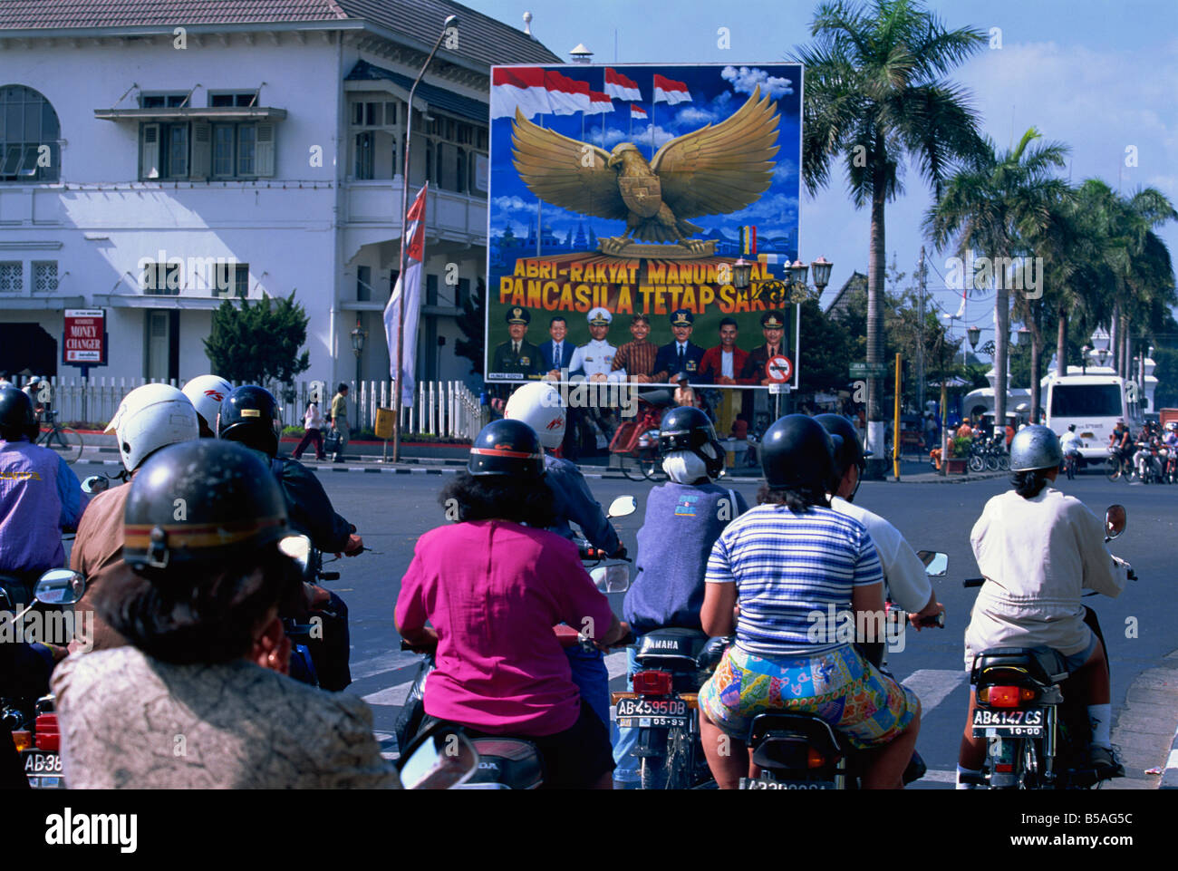 Motorcycle traffic in Yogyakarta, Java, Indonesia, Southeast Asia Stock ...