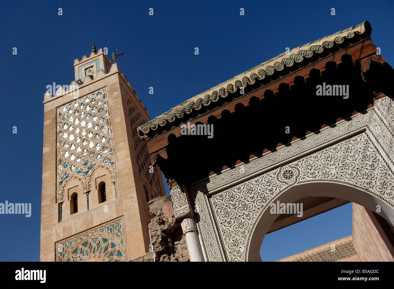 The Medersa mosque, Medina, Marrakesh, Morocco, North Africa, Africa ...