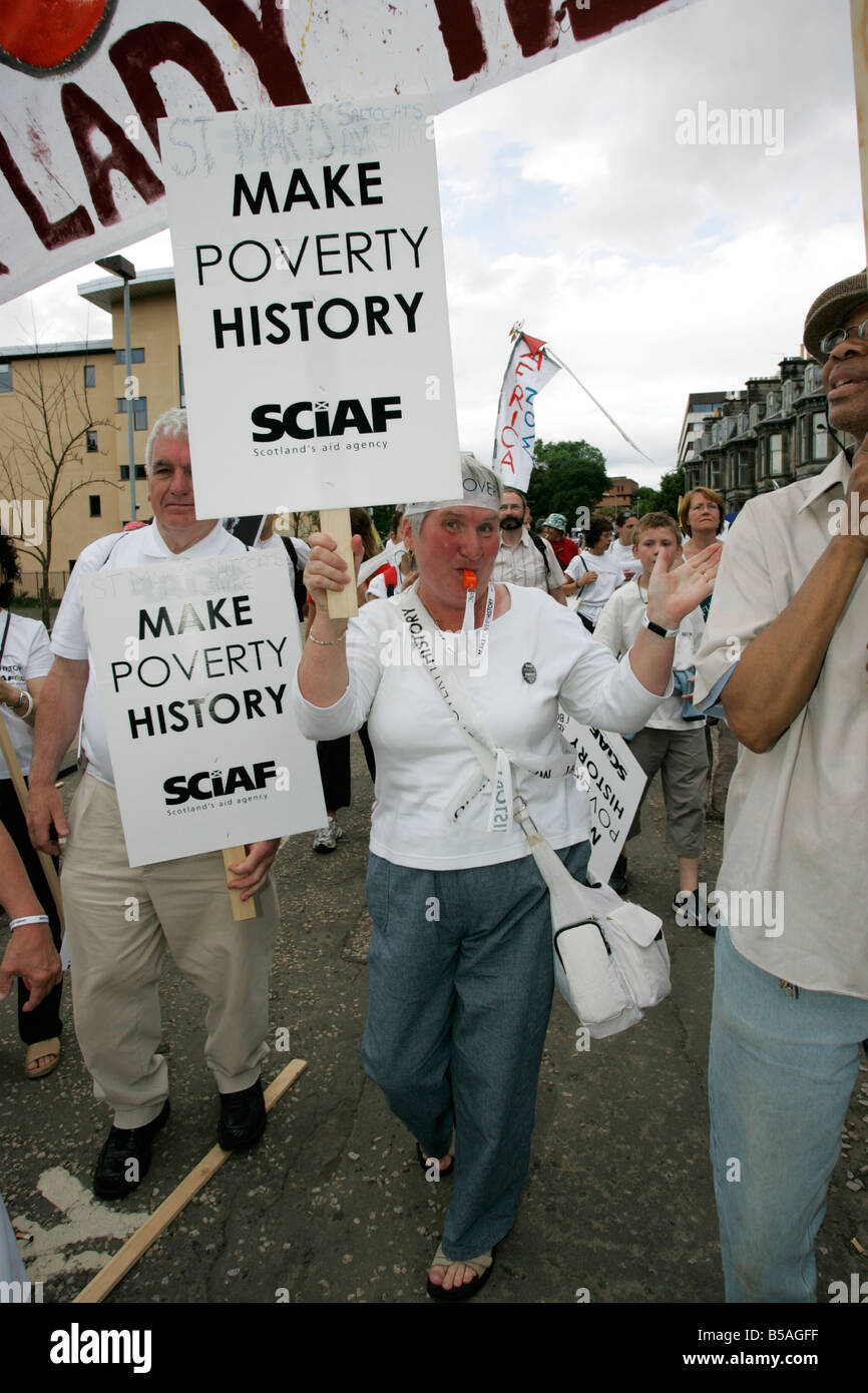 Make Poverty History march Edinburgh 2005 Stock Photo - Alamy