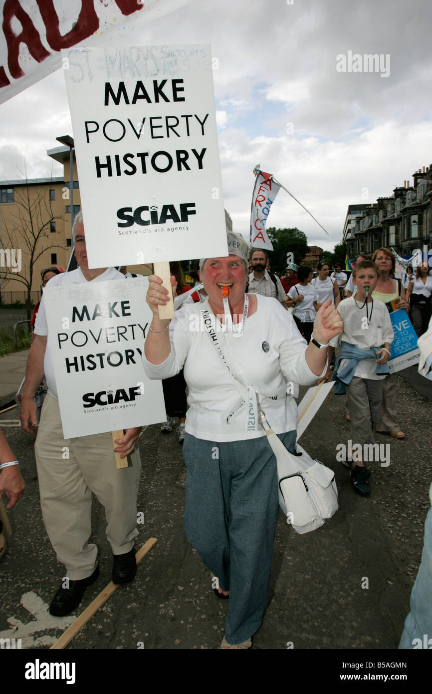 Make Poverty History march Edinburgh 2005 Stock Photo - Alamy
