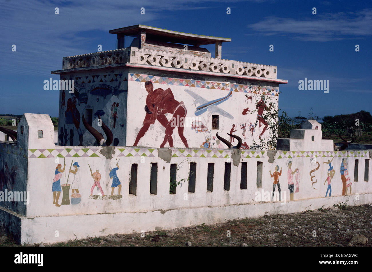 Modern tomb of the Antandroy trible in south, Madagascar, Africa Stock ...