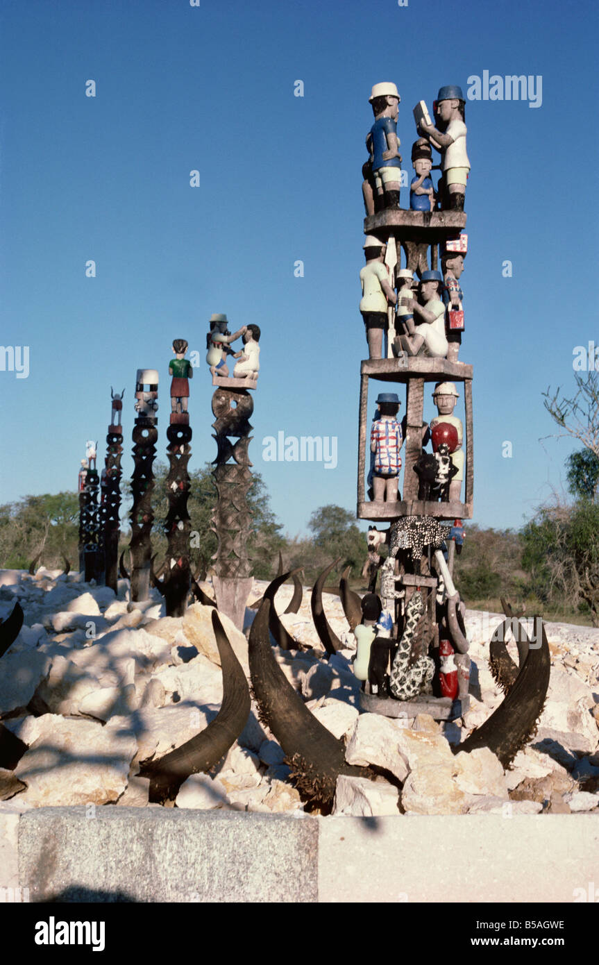 Memorial tomb of the Mahafaly tribe, Madagascar, Africa Stock Photo - Alamy