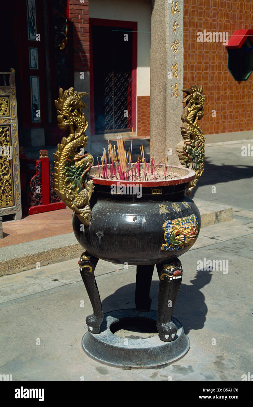 Close up of incense pot in the Temple of the Azure Cloud also known as ...