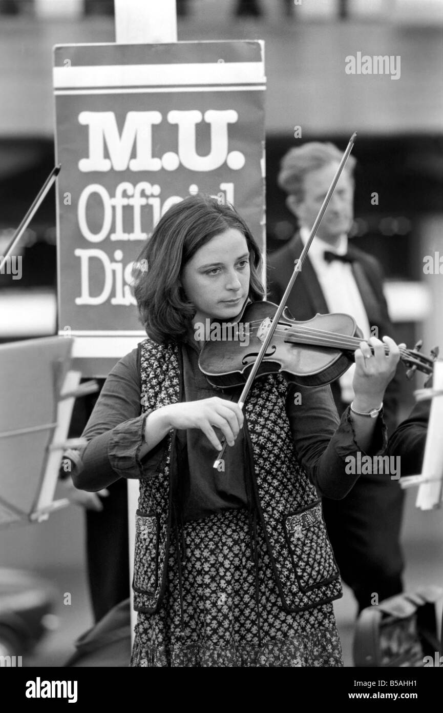 Members of the BBC Concert Orchestra perform for members of the public ...