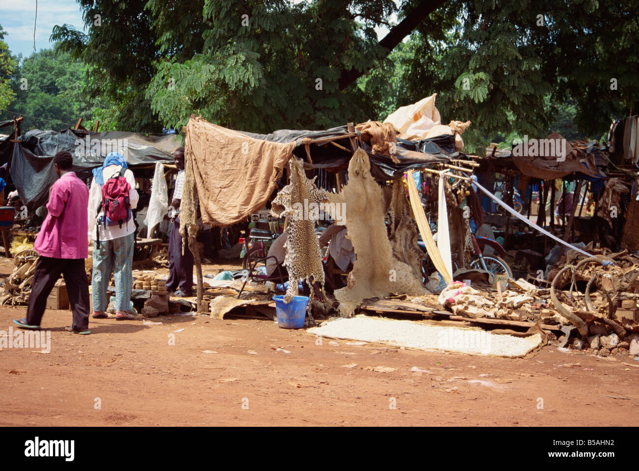 Animal skins for sale Bamako Mali Africa J Pate Stock Photo - Alamy
