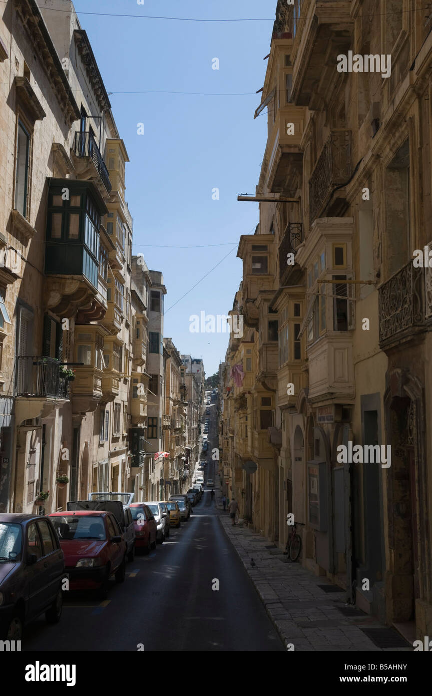 Typical street, Valletta, Malta, Europe Stock Photo - Alamy