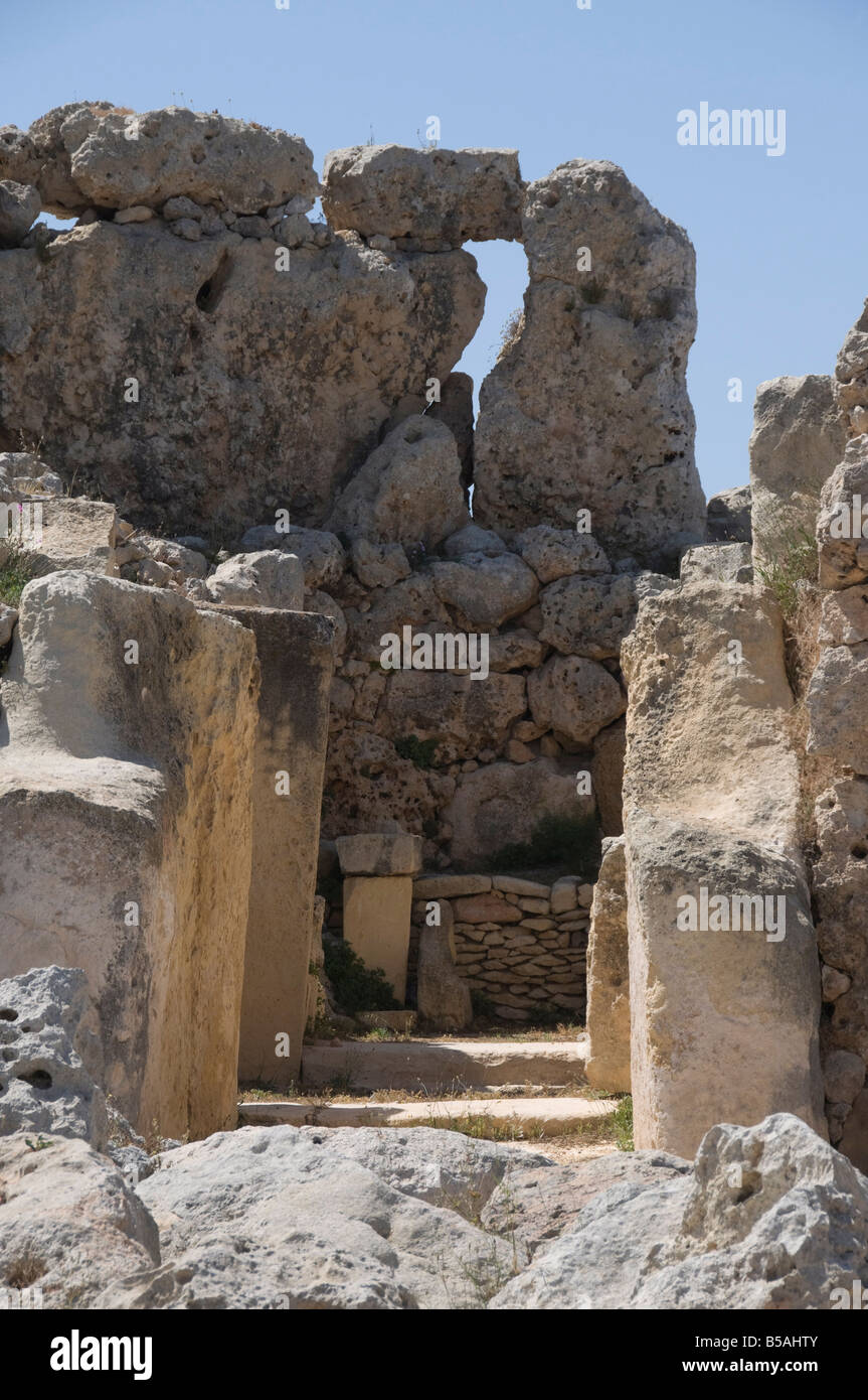 Ggantija, a prehistoric temple constructed around 3000 BC, UNESCO World ...