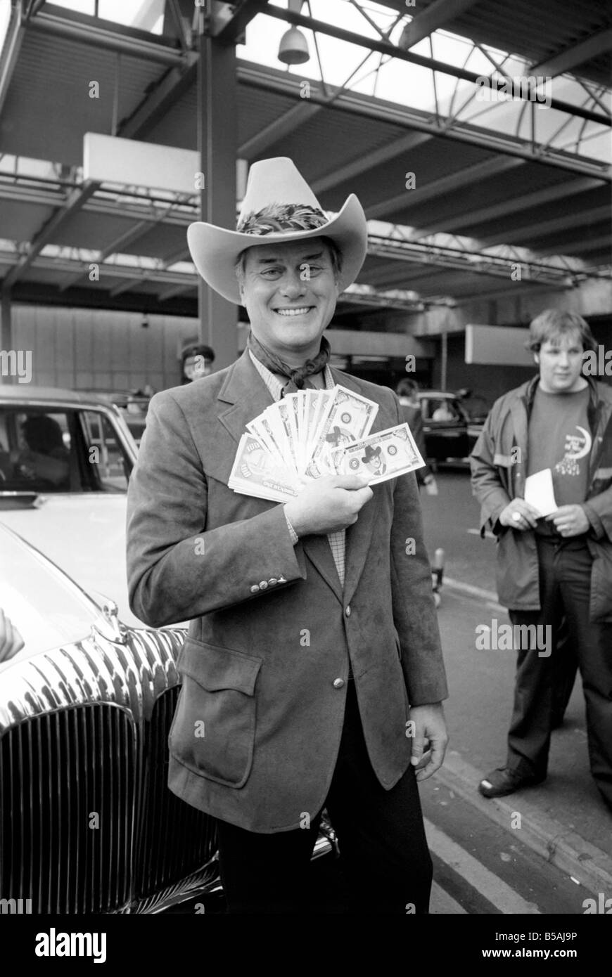 Actor Larry Hagman, Dallas's J.R. Ewing, and his wife Maj arrive at ...
