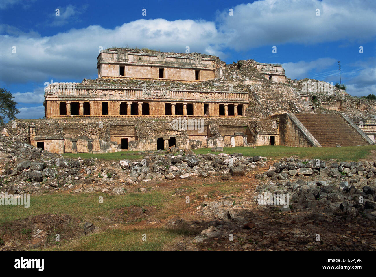 The Palace Puuc Mayan site of Sayil near Uxmal Sayil Yucatan Mexico ...
