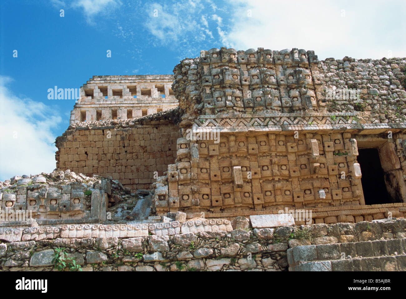 Codz Poop (Palace of Masks), Puuc Mayan site, Kabah, Yucatan, Mexico ...