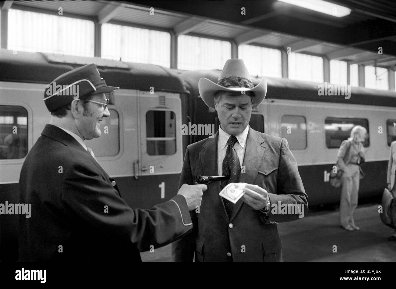 American actor Larry Hagman who plays J. R. Ewing in the hit TV series ...