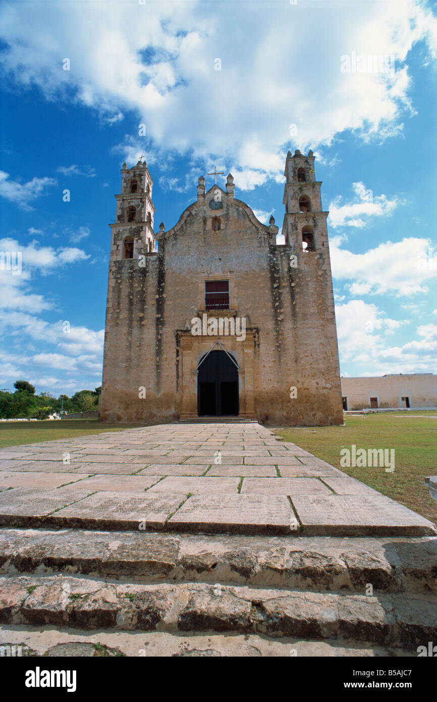 Iglesia de la Candelaria, a Franciscan church, Tecoh, Yucatan, Mexico ...