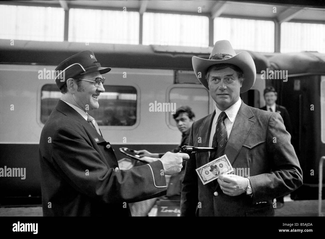 American actor Larry Hagman who plays J. R. Ewing in the hit TV series ...