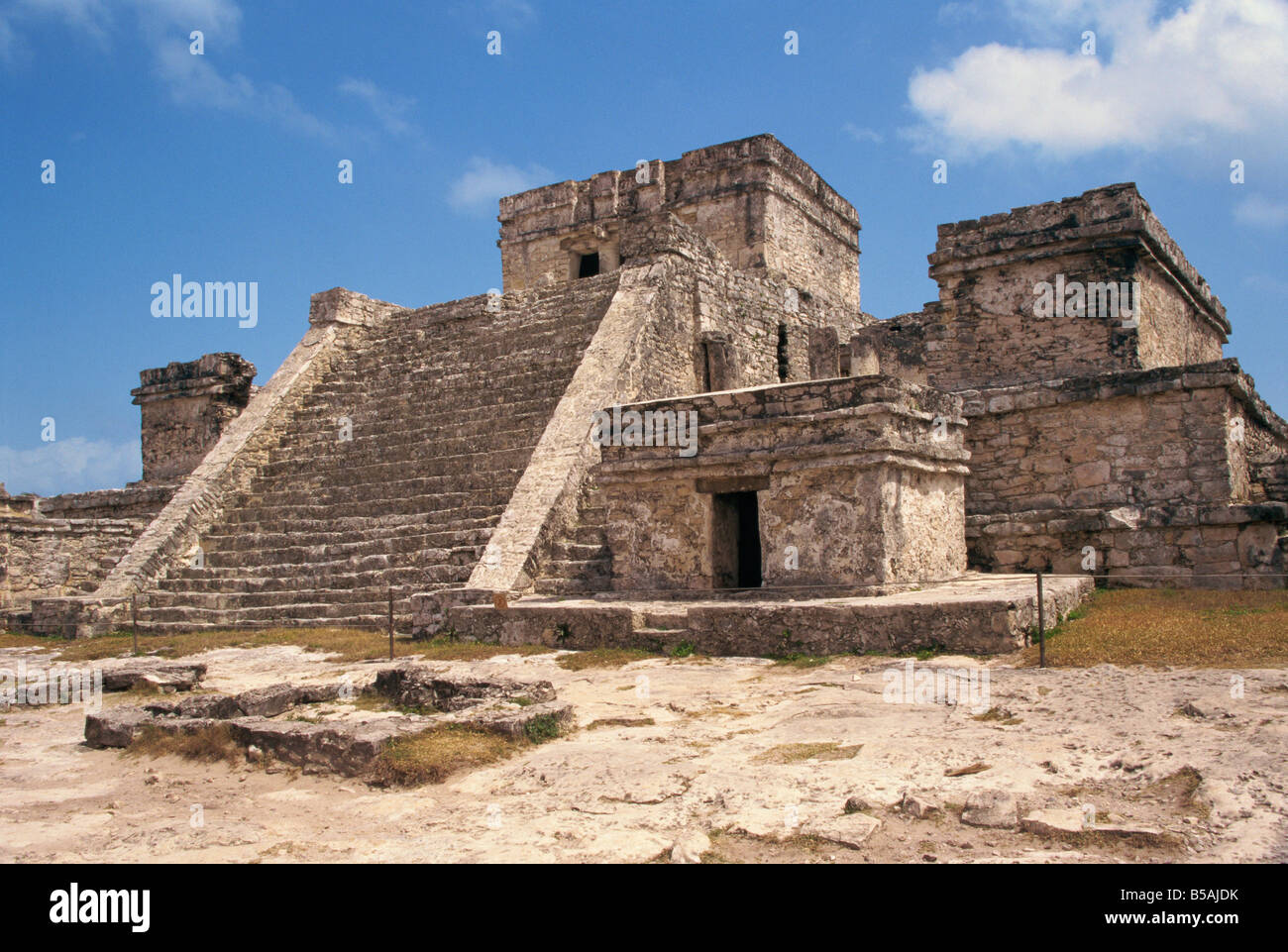 El Castillo at the Mayan site of Tulum Yucatan Mexico North America ...