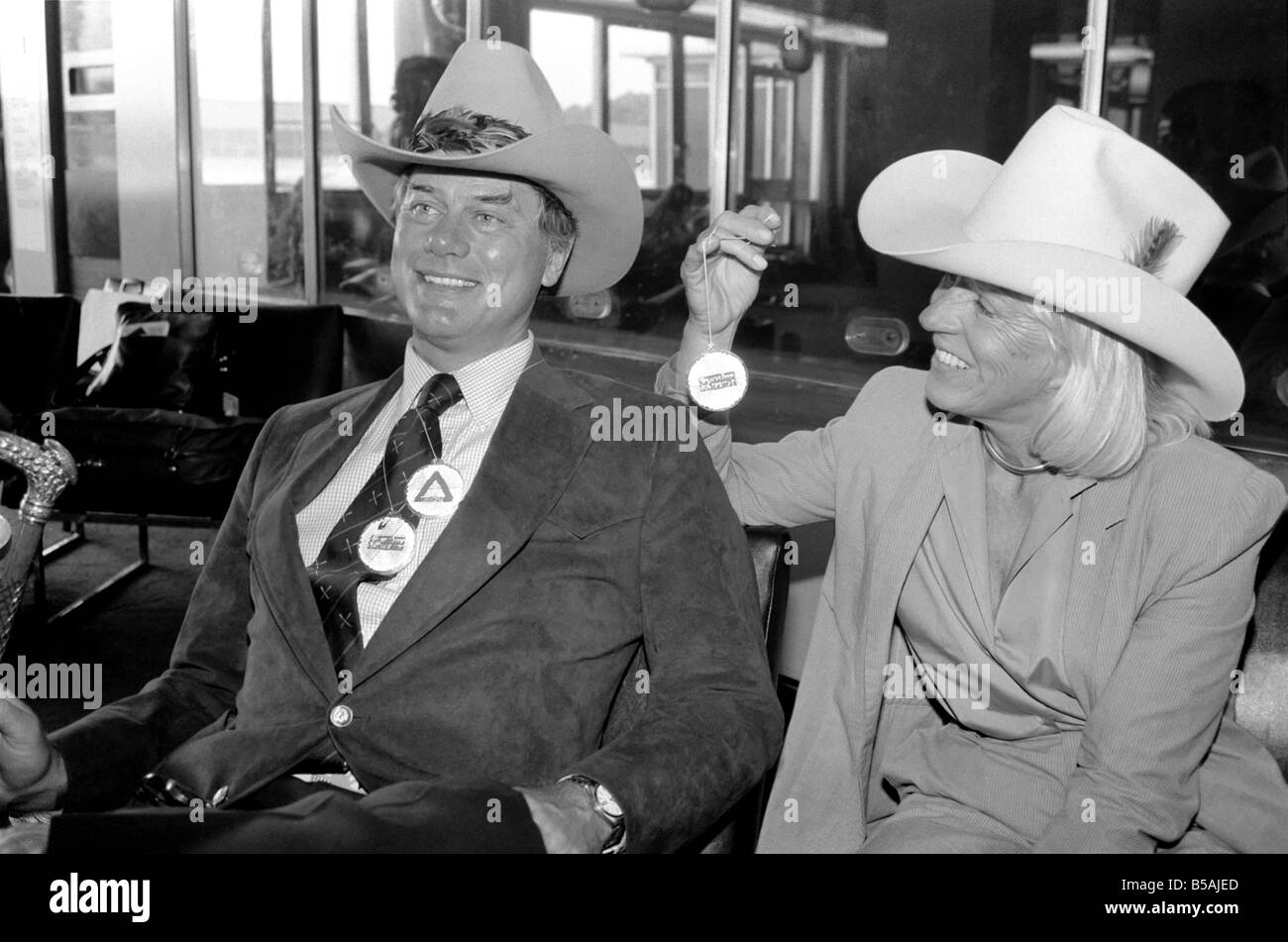 American actor Larry Hagman who plays J.R Ewing in 'Dallas' pictured in ...