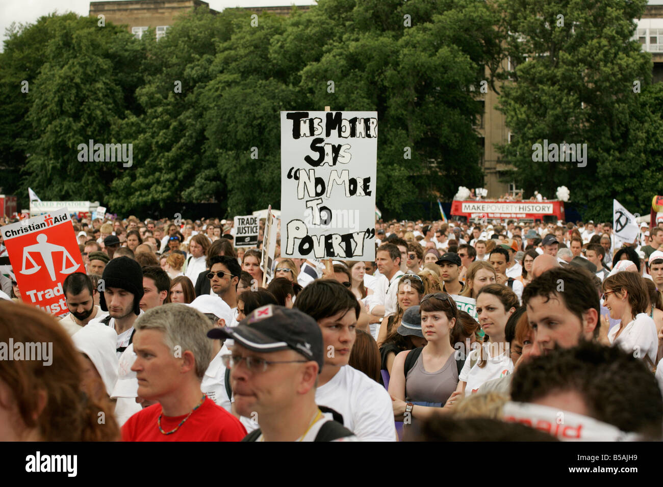 Make Poverty History march Edinburgh 2005 Stock Photo - Alamy