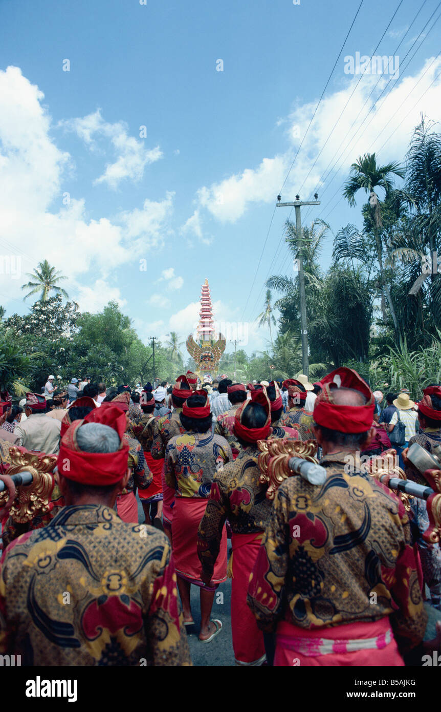 Funeral procession Bali Indonesia Southeast Asia Asia Stock Photo - Alamy