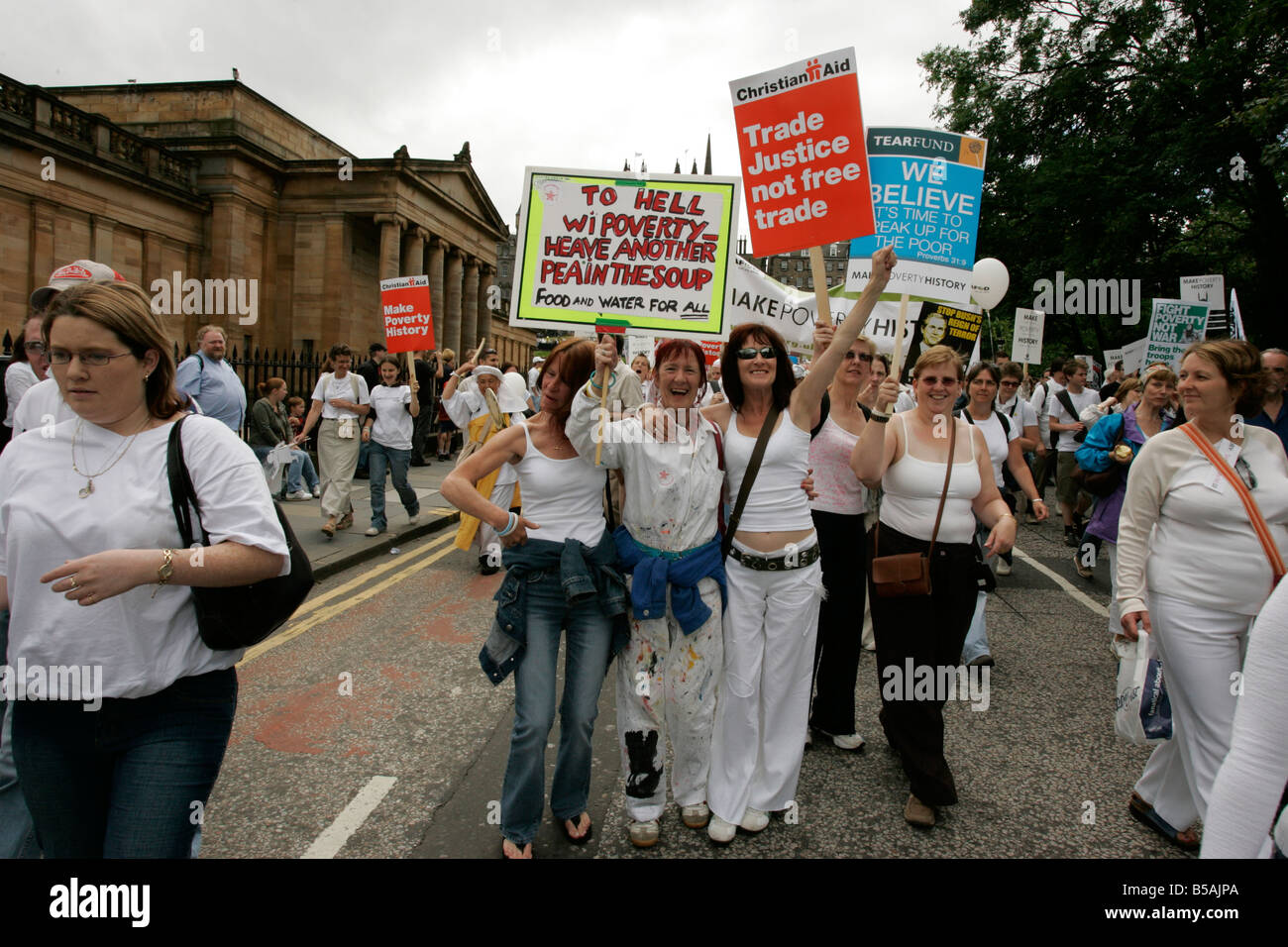 Make Poverty History march Edinburgh 2005 Stock Photo - Alamy
