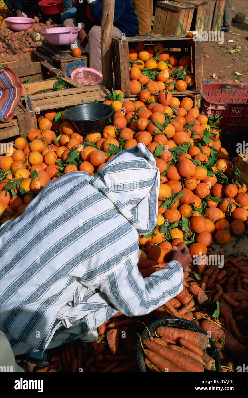 Orange stall at the Market Souk de Tinerhir Region de Ouarzazate ...