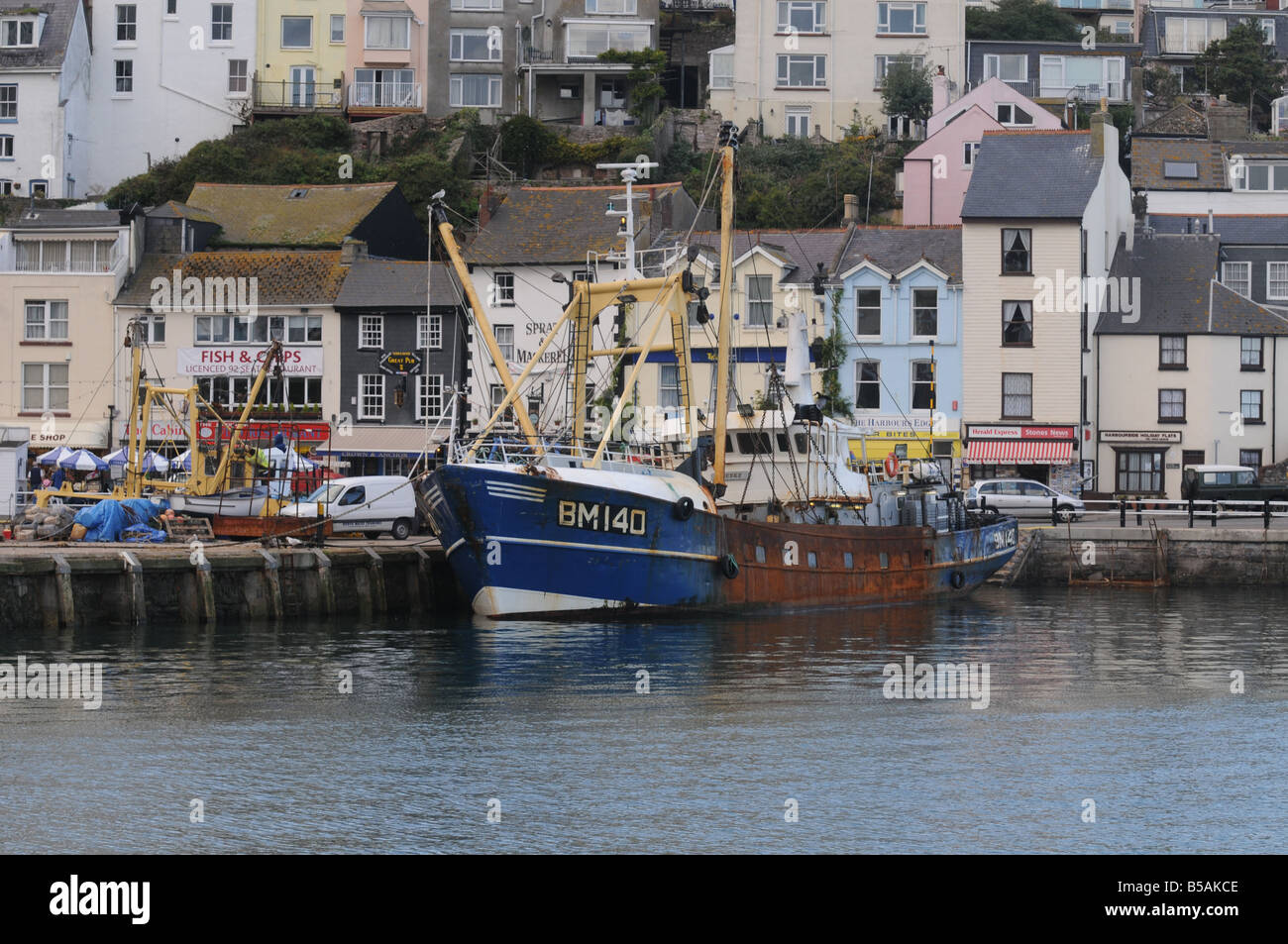 Boats in Brixham harbour, Devon, England Stock Photo - Alamy