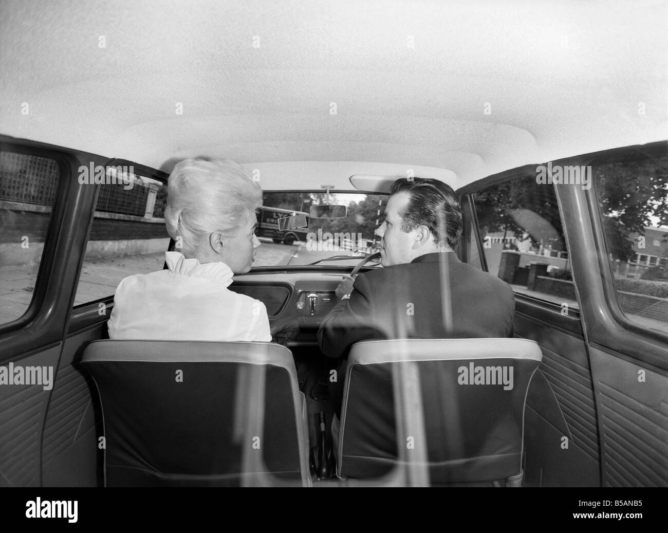 Tina Butler, woman driving instructor seen here giving a driving lesson ...