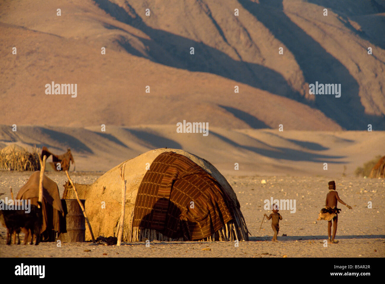 Himba village Purros Namibia Africa T Ang Stock Photo - Alamy