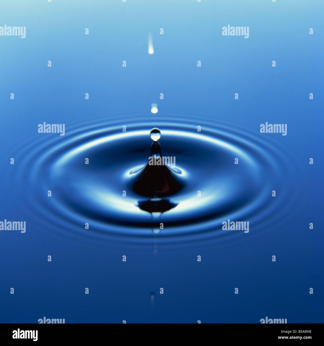 Water droplet hitting water surface R Rainford Stock Photo - Alamy