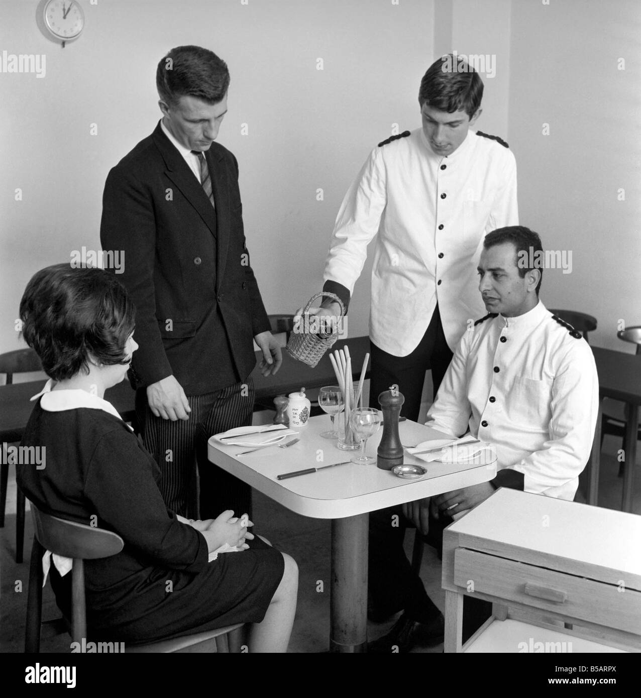 Waiters training school, where would be waiters are shown the correct ...
