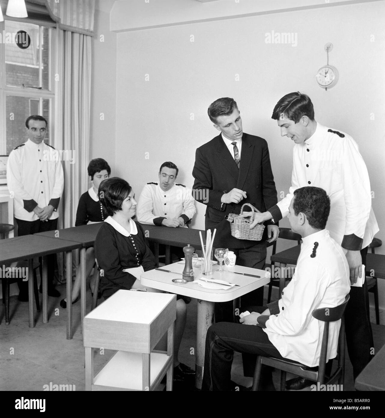 Waiters training school, where would be waiters are shown the correct ...